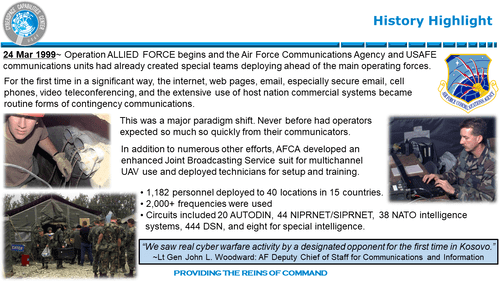 Operation ALLIED FORCE History Highlight » AFCCHCA » Air Force ...